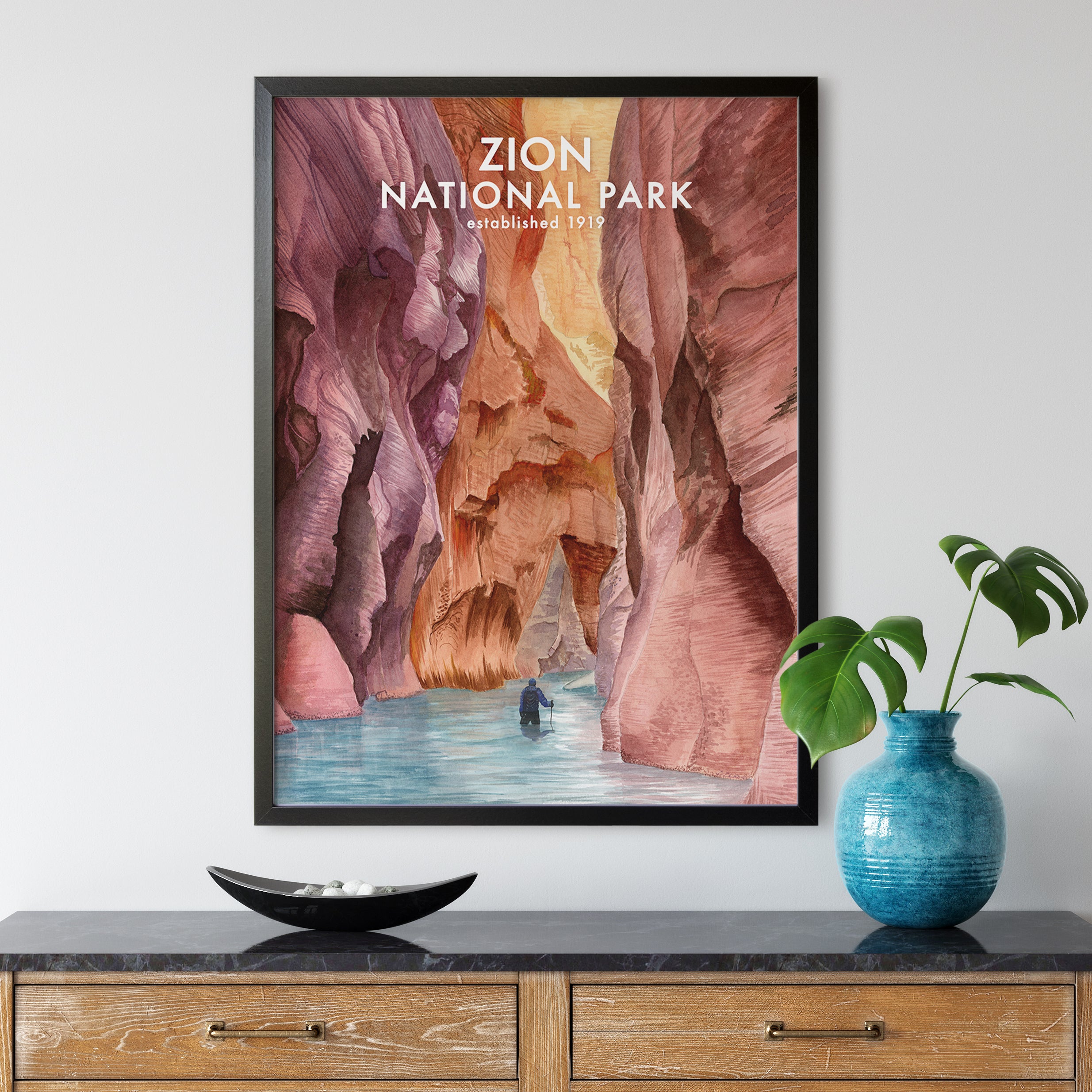 Zion National Park Poster | Utah Travel Decor – Tiny Toes Design