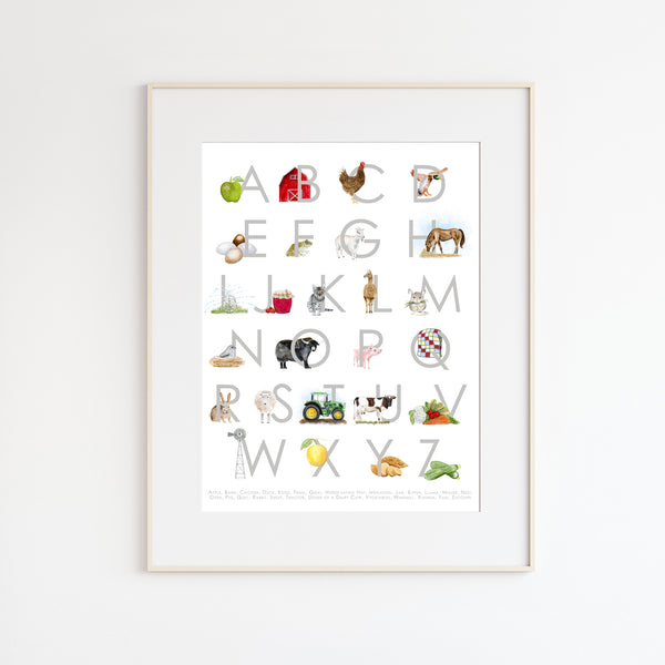 Farm Alphabet Poster - Farm Nursery Decor | Brett Blumenthal | Tiny ...
