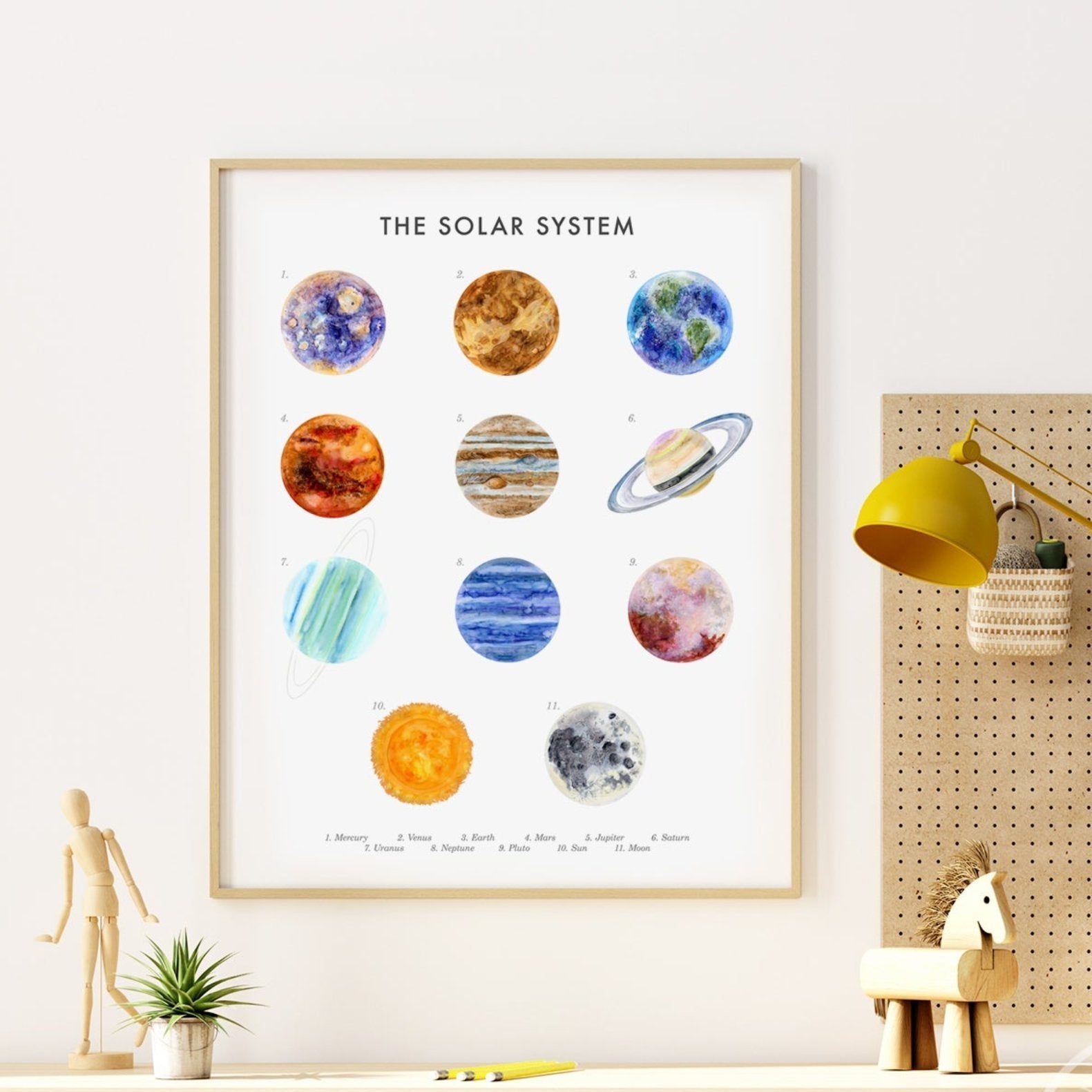 Solar System Educational Poster | Space Art Print – Tiny Toes Design