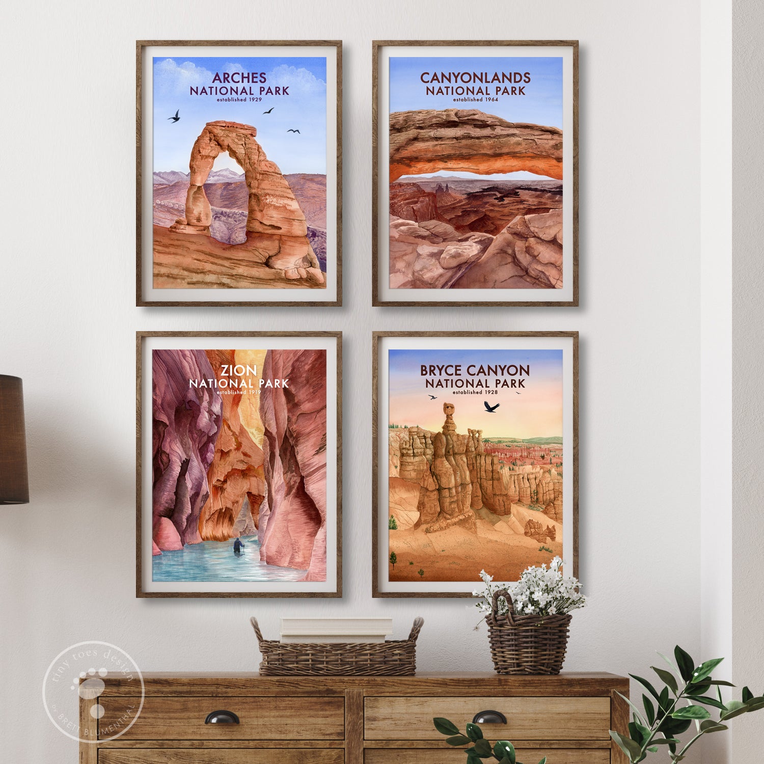 National Park Posters | Canvases and Framed Art – Tiny Toes Design