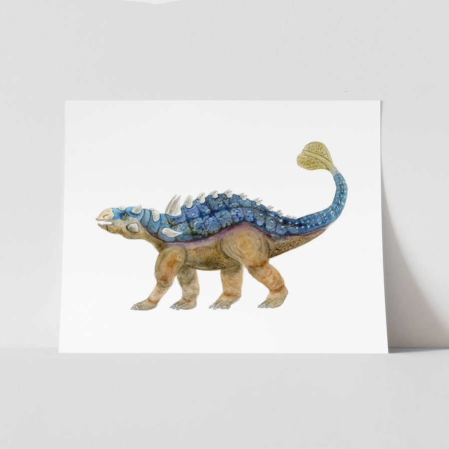Ankylosaurus Dinosaur Art Print | Dinosaur Kids Decor – Tiny Toes Design