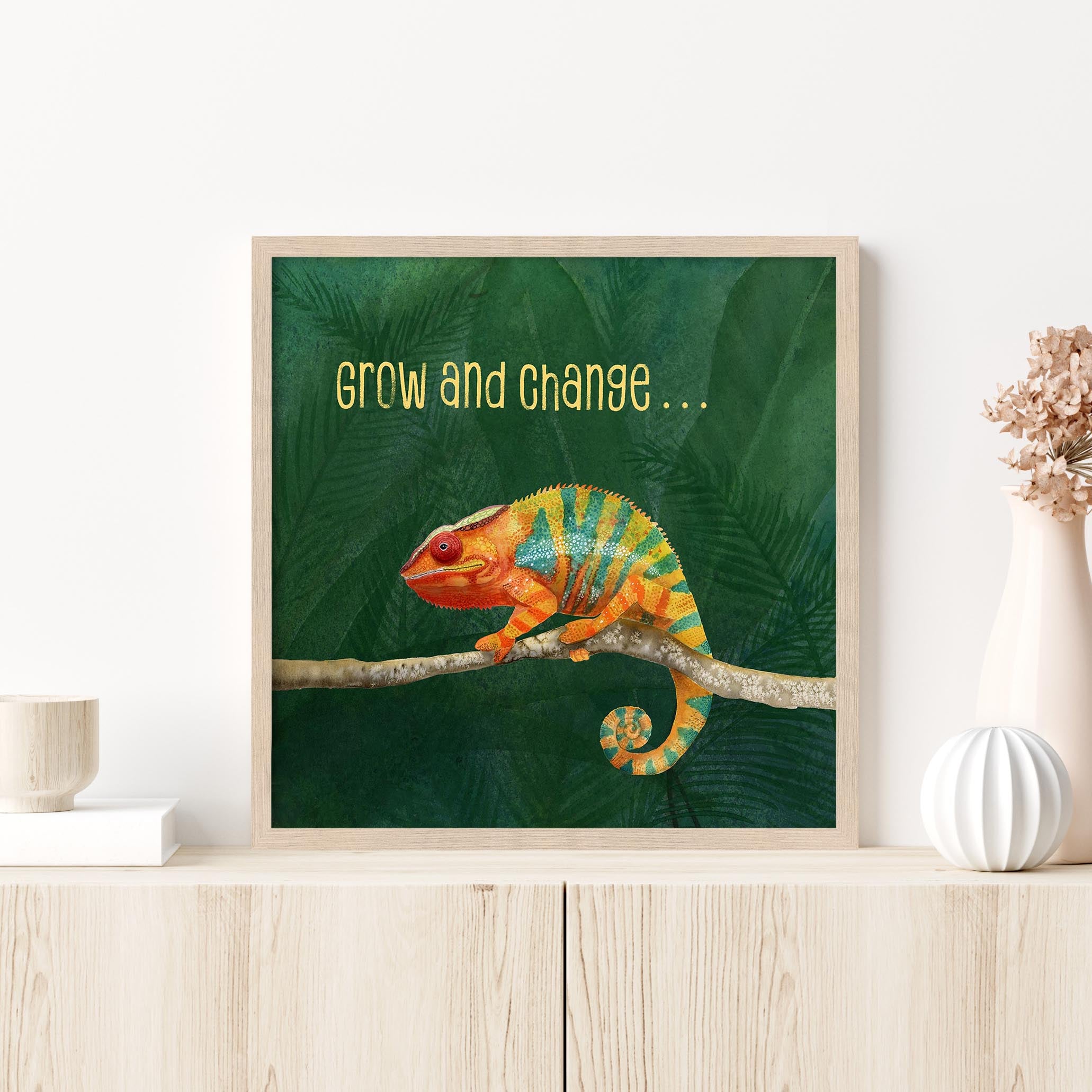 Inspirational Chameleon Art for Kids | Growth Mindset – Tiny Toes Design