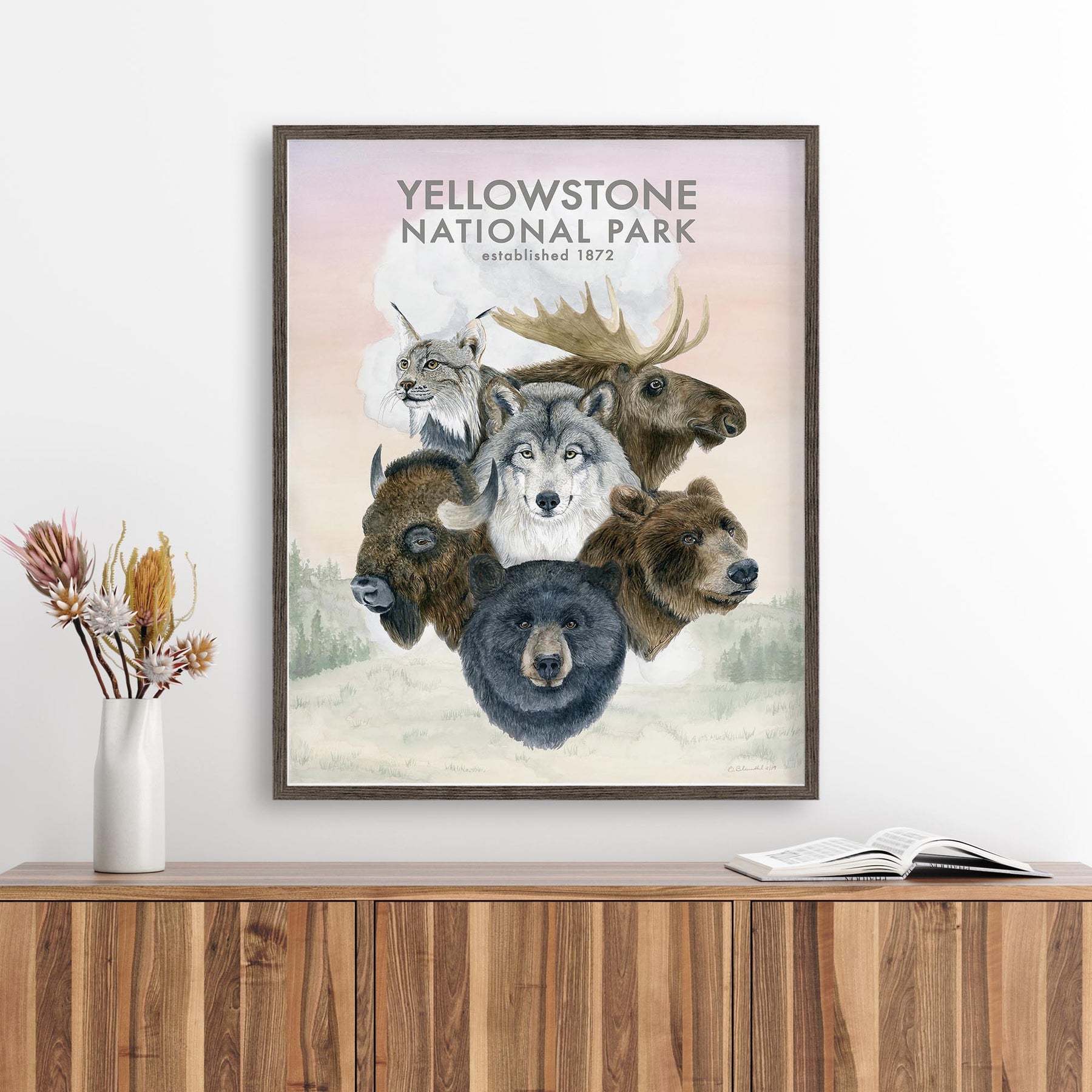 Yellowstone National Park Wildlife Poster 2 – Tiny Toes Design