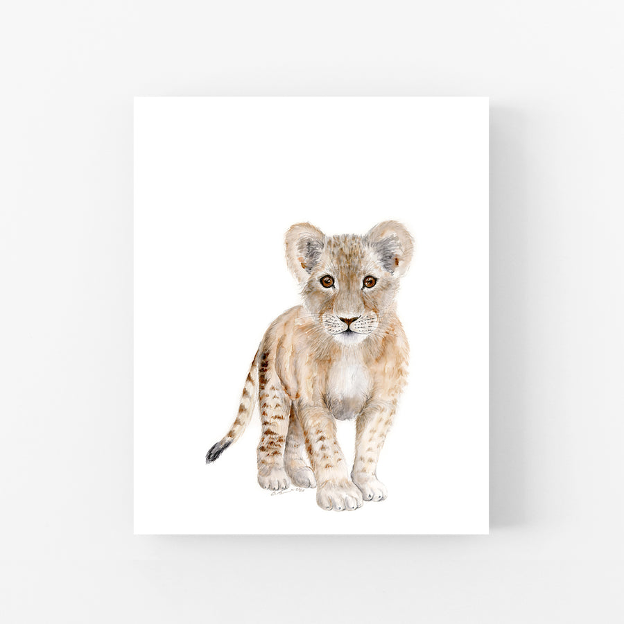 Baby Lion Cub Print 2 | Safari Animal Nursery Decor – Tiny Toes Design