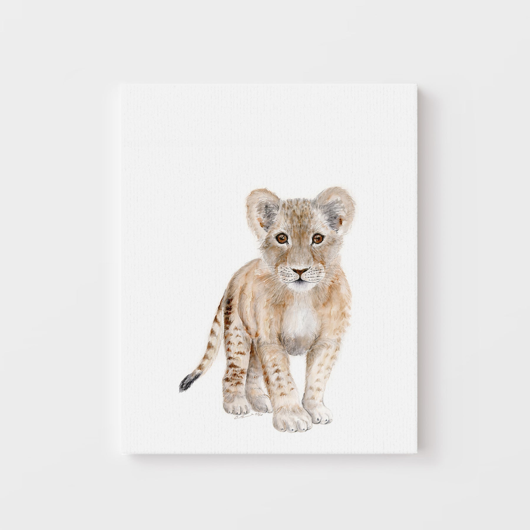 Baby Lion Cub Print 2 | Safari Animal Nursery Decor – Tiny Toes Design