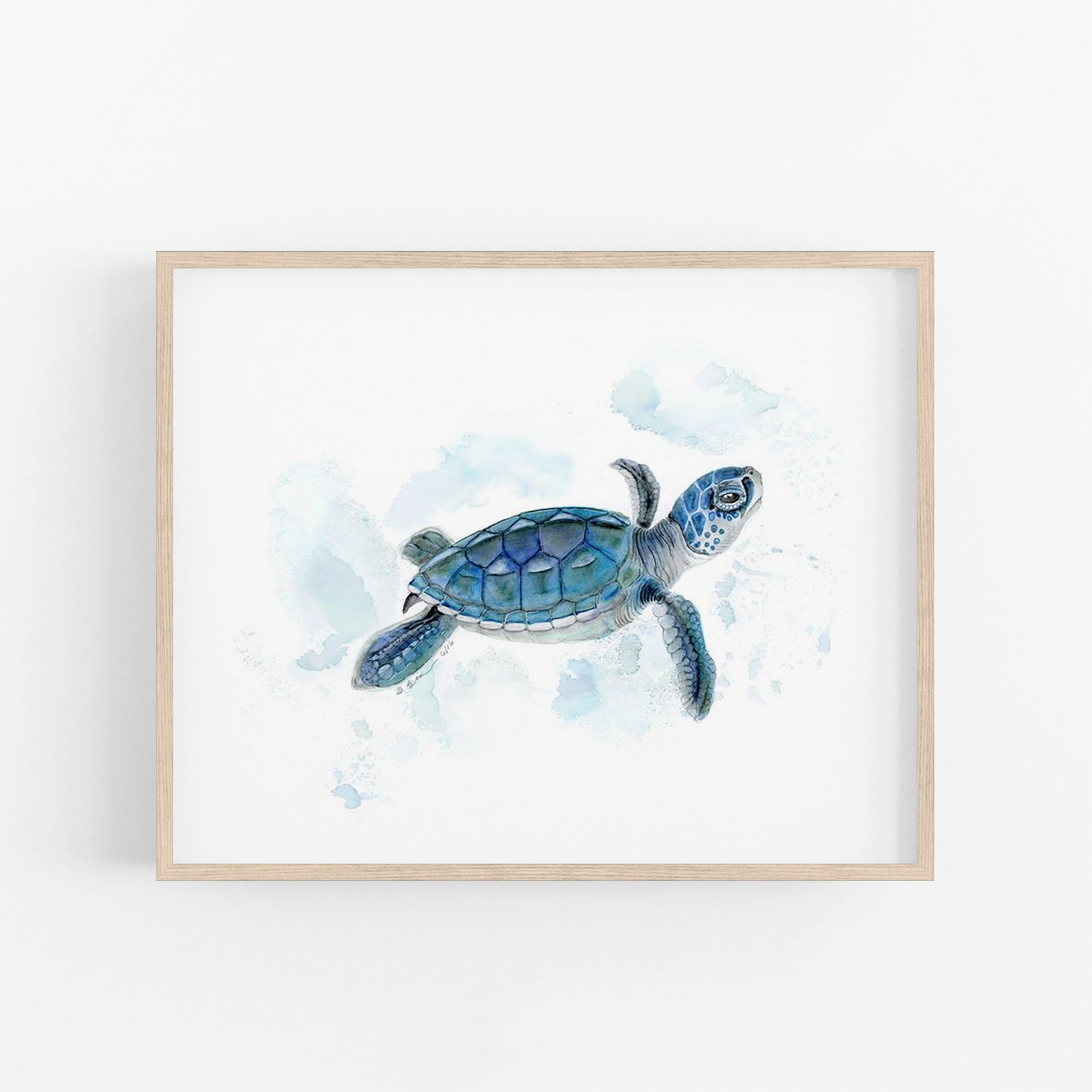Baby Sea Turtle Print | Ocean Animal Nursery Decor – Tiny Toes Design