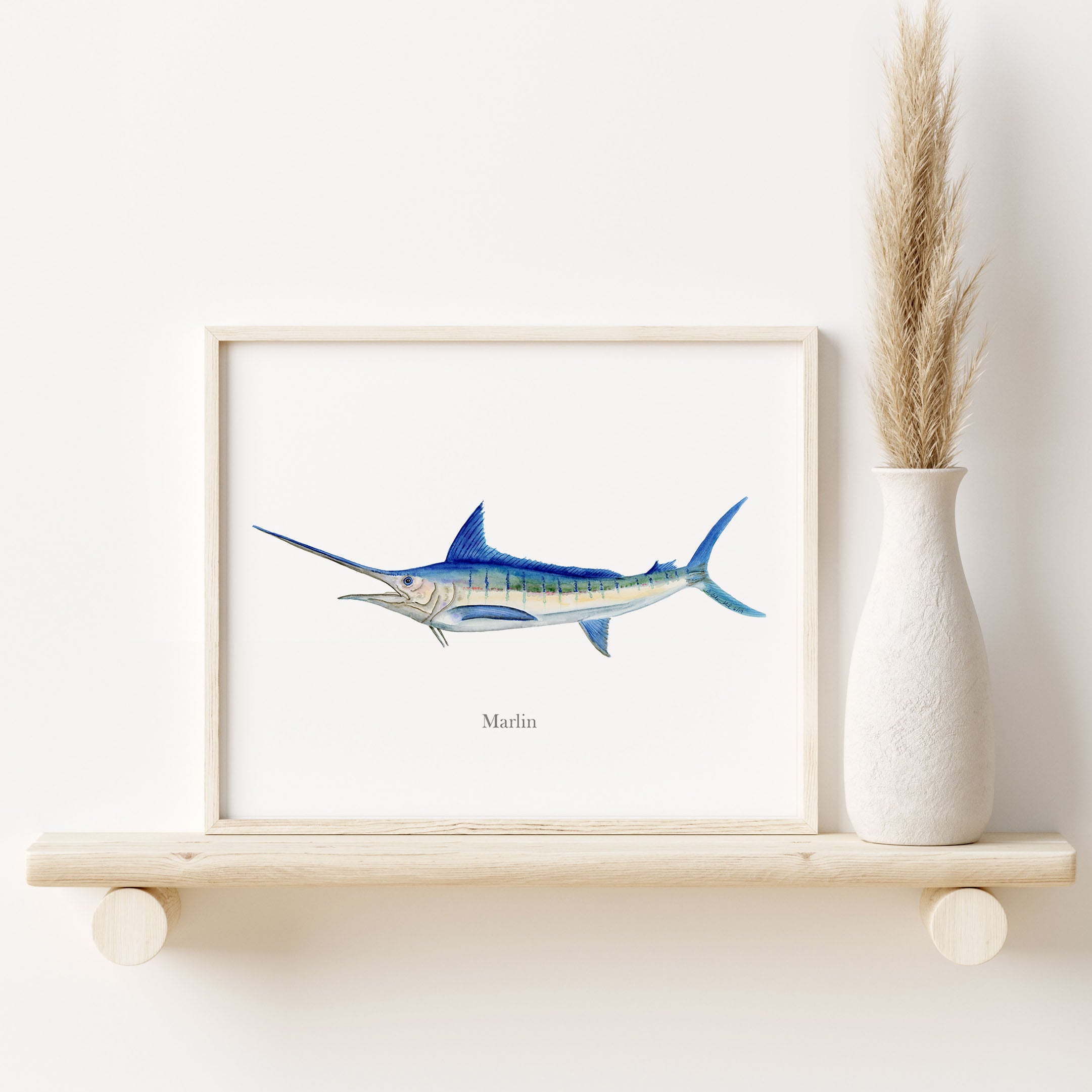 Marlin Watercolor Painting | Deep Sea Fishing Print – Tiny Toes Design