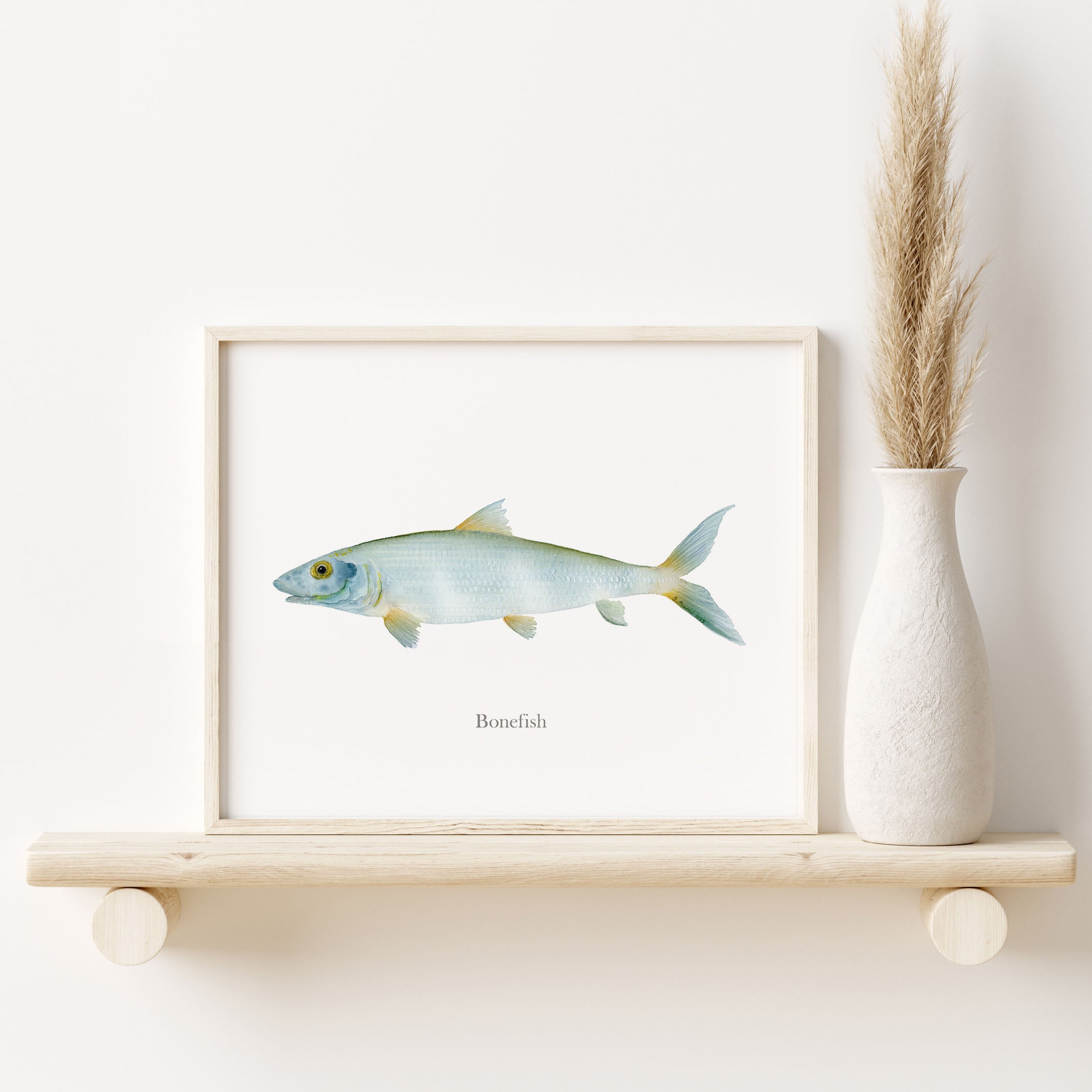 Bonefish Watercolor Fish Print | Brett Blumenthal | Tiny Toes Design