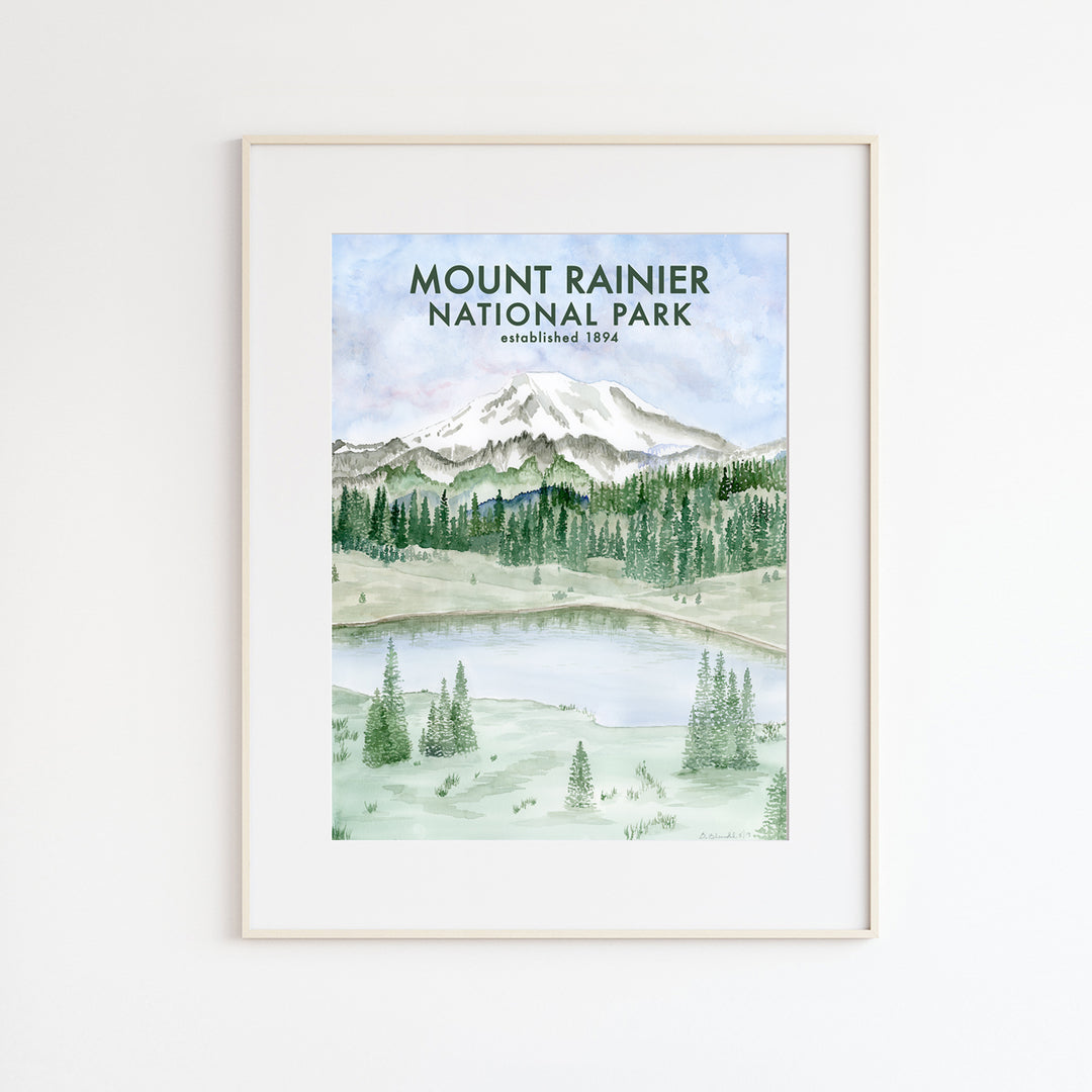 Mount Rainier National Park Poster | Brett Blumenthal | Tiny Toes Design