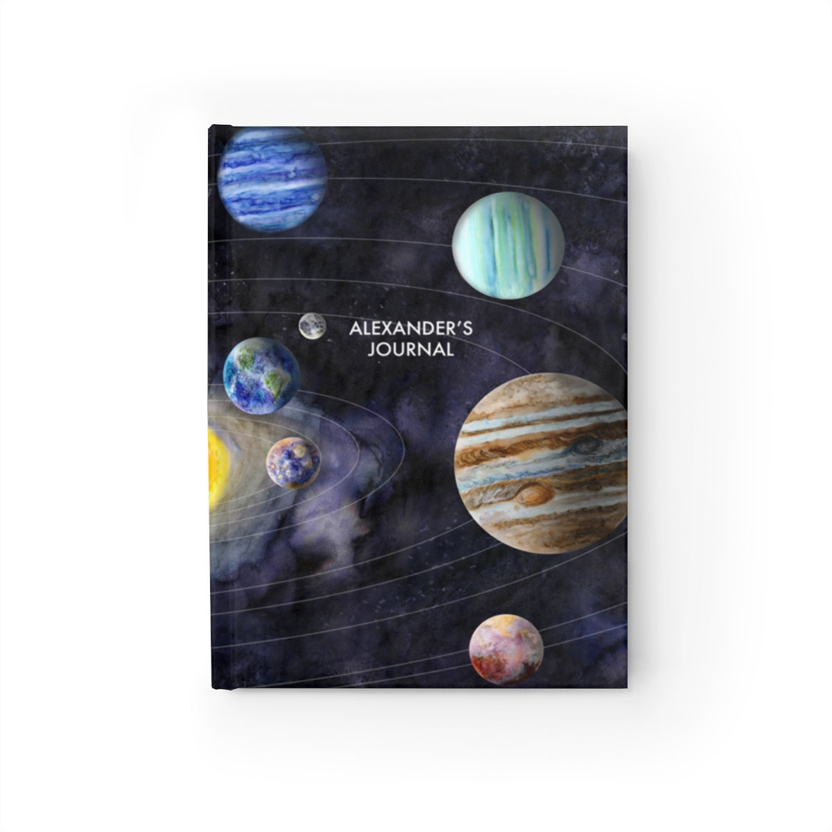 Personalized Space Journal | Custom Solar System Themed Sketchbook ...
