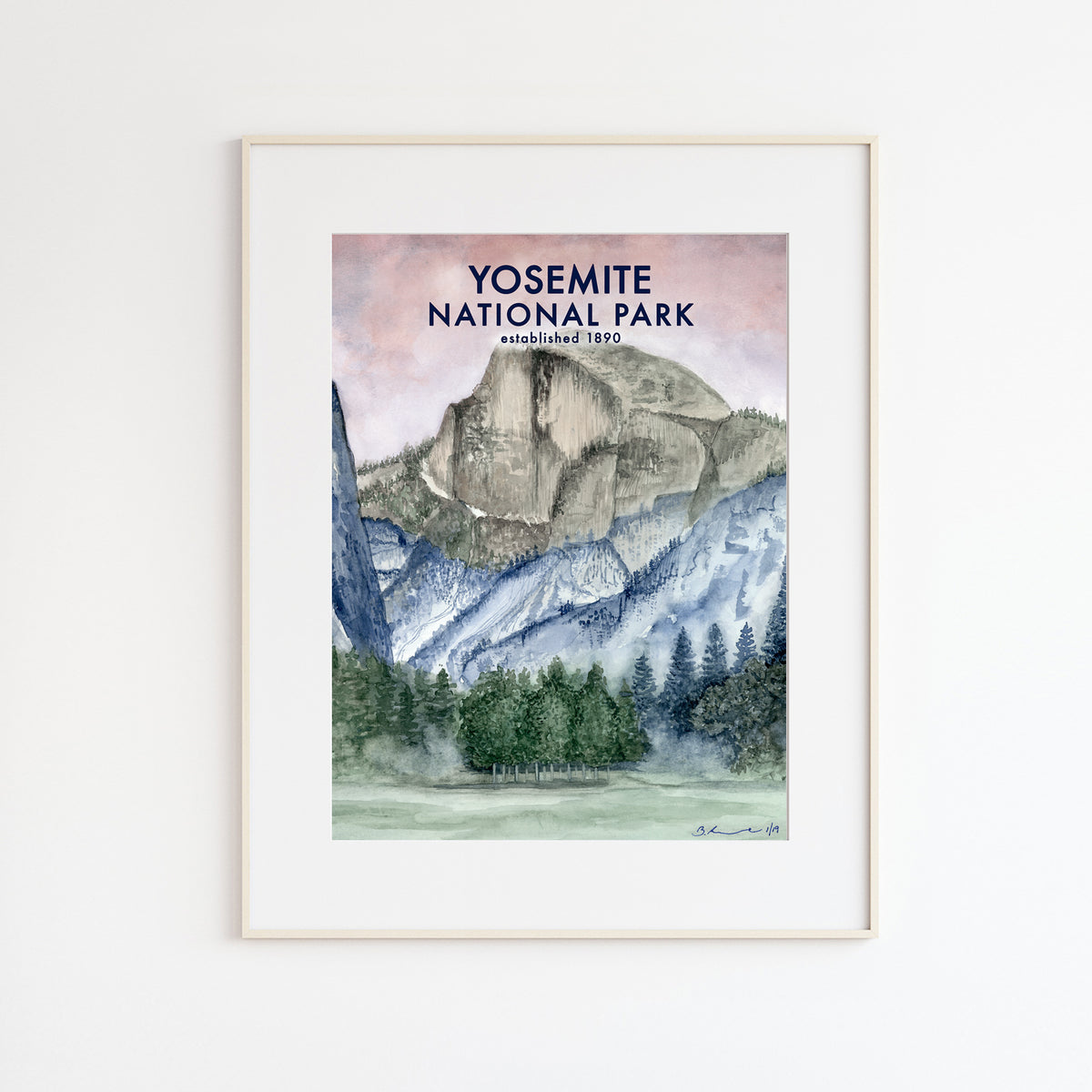 Yosemite National Park Poster | Half Dome by Brett Blumenthal - Tiny ...