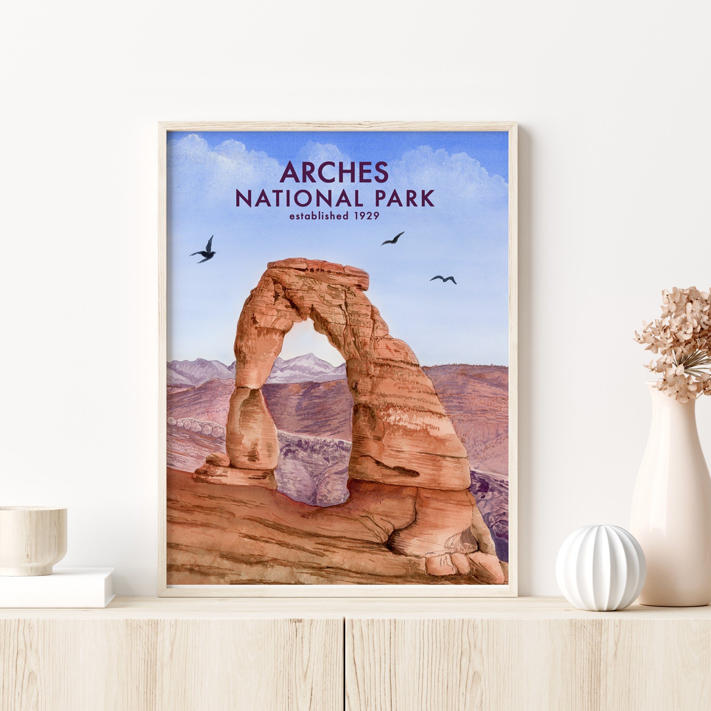 Arches National Park Poster | Utah Park Travel Decor – Tiny Toes Design