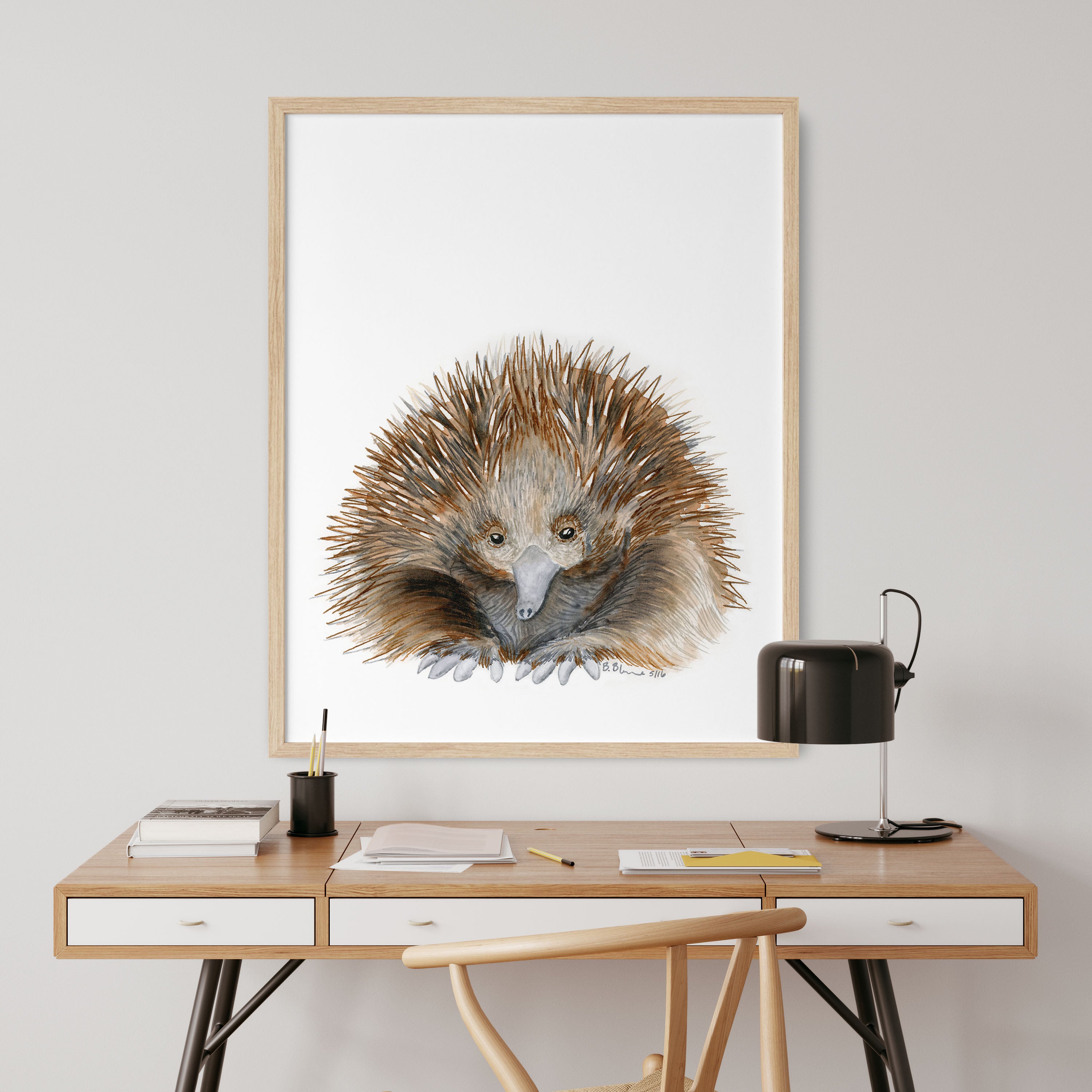 Baby Echidna Print | Australian Animal Nursery Decor – Tiny Toes Design