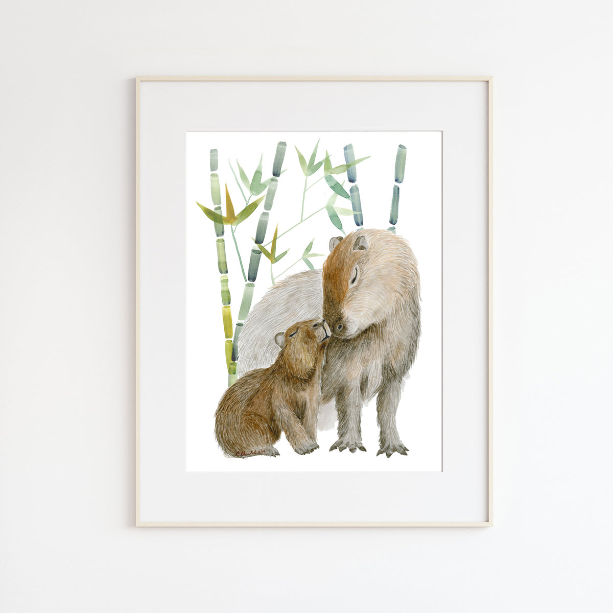 Mom and Baby Capybaras Nursery Print | Brett Blumenthal | Tiny Toes Design